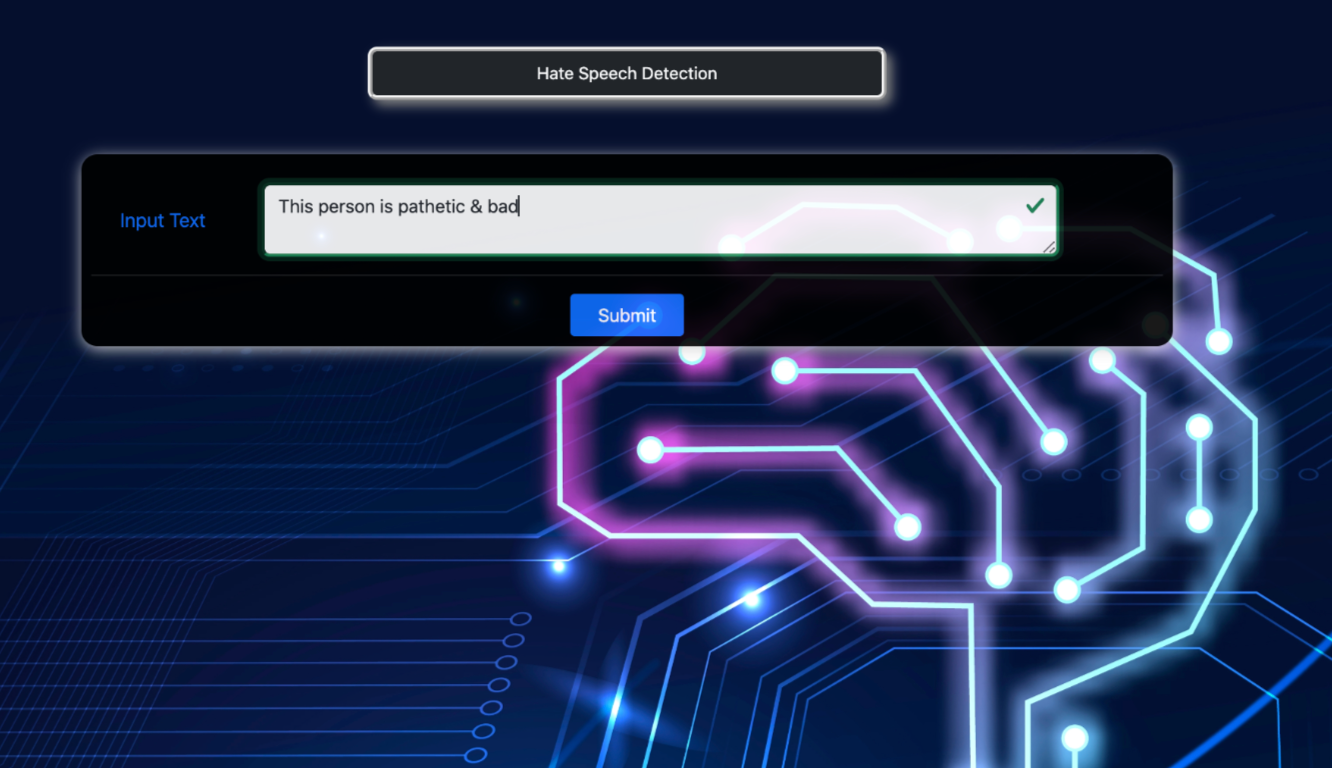 A Web App For Hate Speech Detection Using NLP and Deep Learning